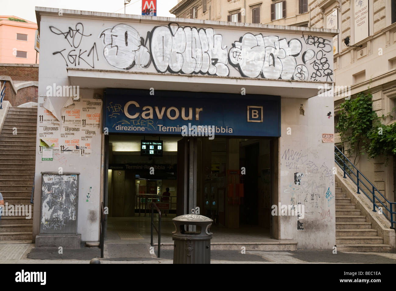 Cavour metro station entrance hi-res stock photography and images - Alamy