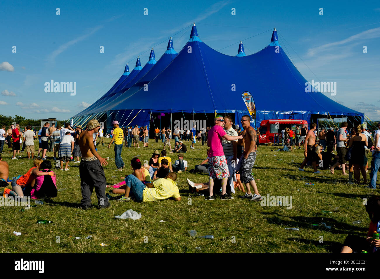 Crowds and tents at Global Gathering 2009 Stock Photo - Alamy