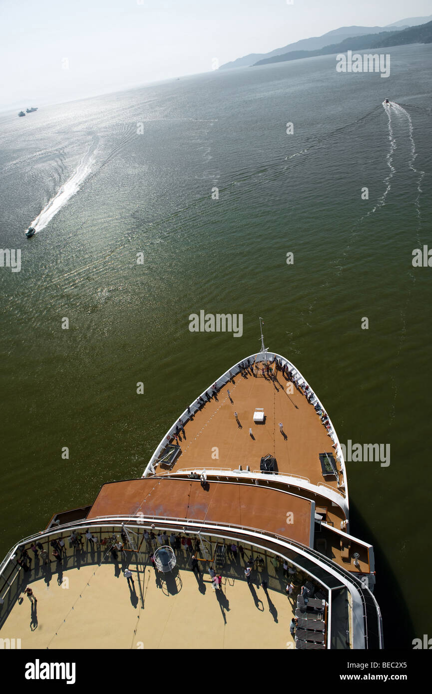 aerial view of the bow of a passenger ferry Stock Photo - Alamy
