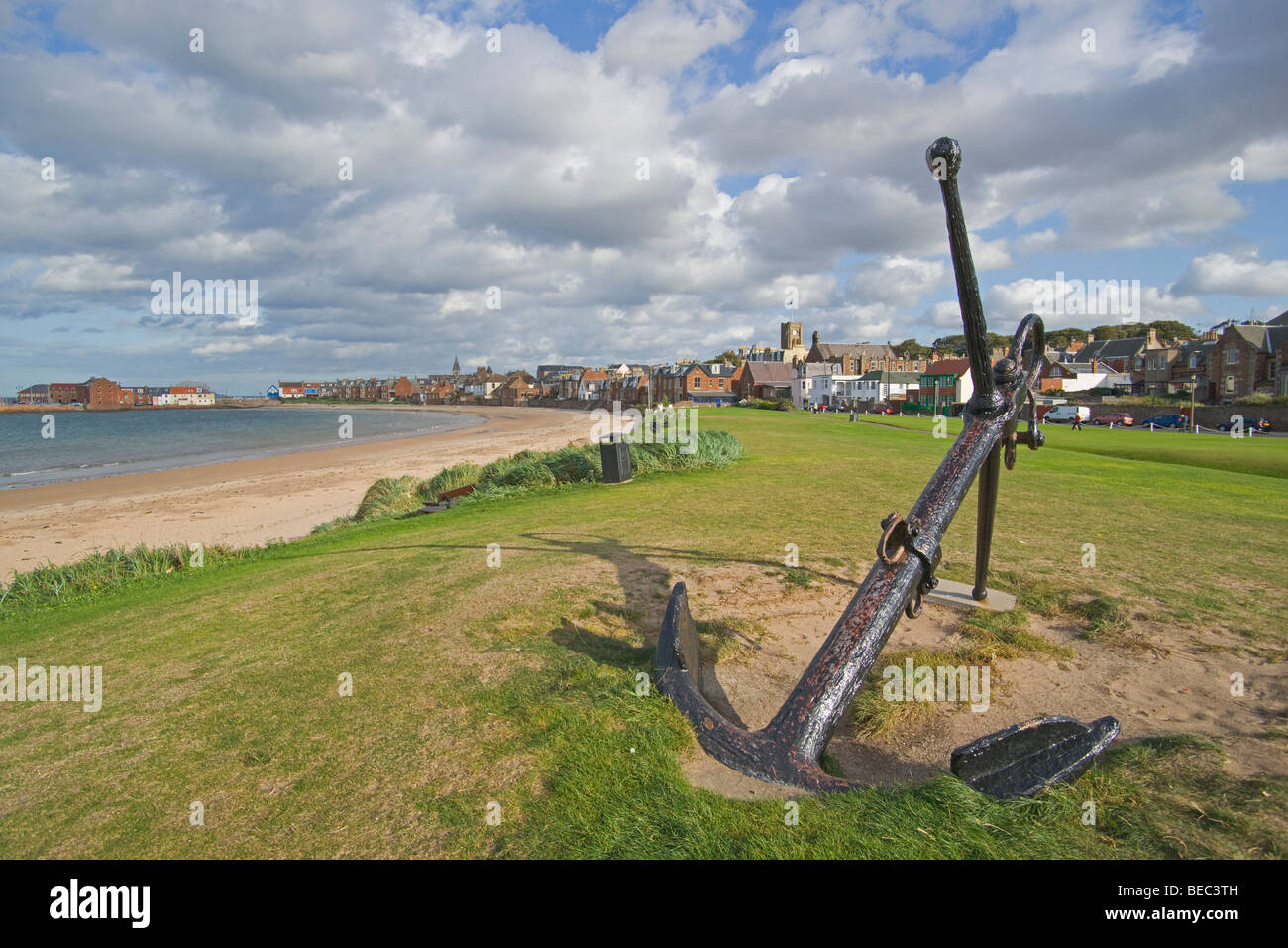 Big skies above North Berwick beach, East Lothian, Scotland, September ...