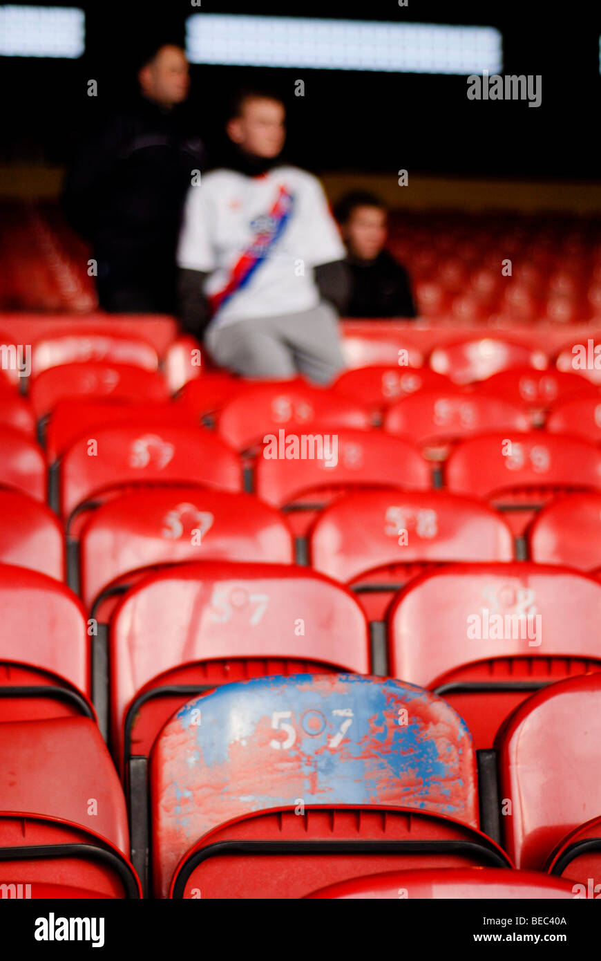 Football fans in the Arthur Wait Stand at Selhurst Park Stock Photo - Alamy