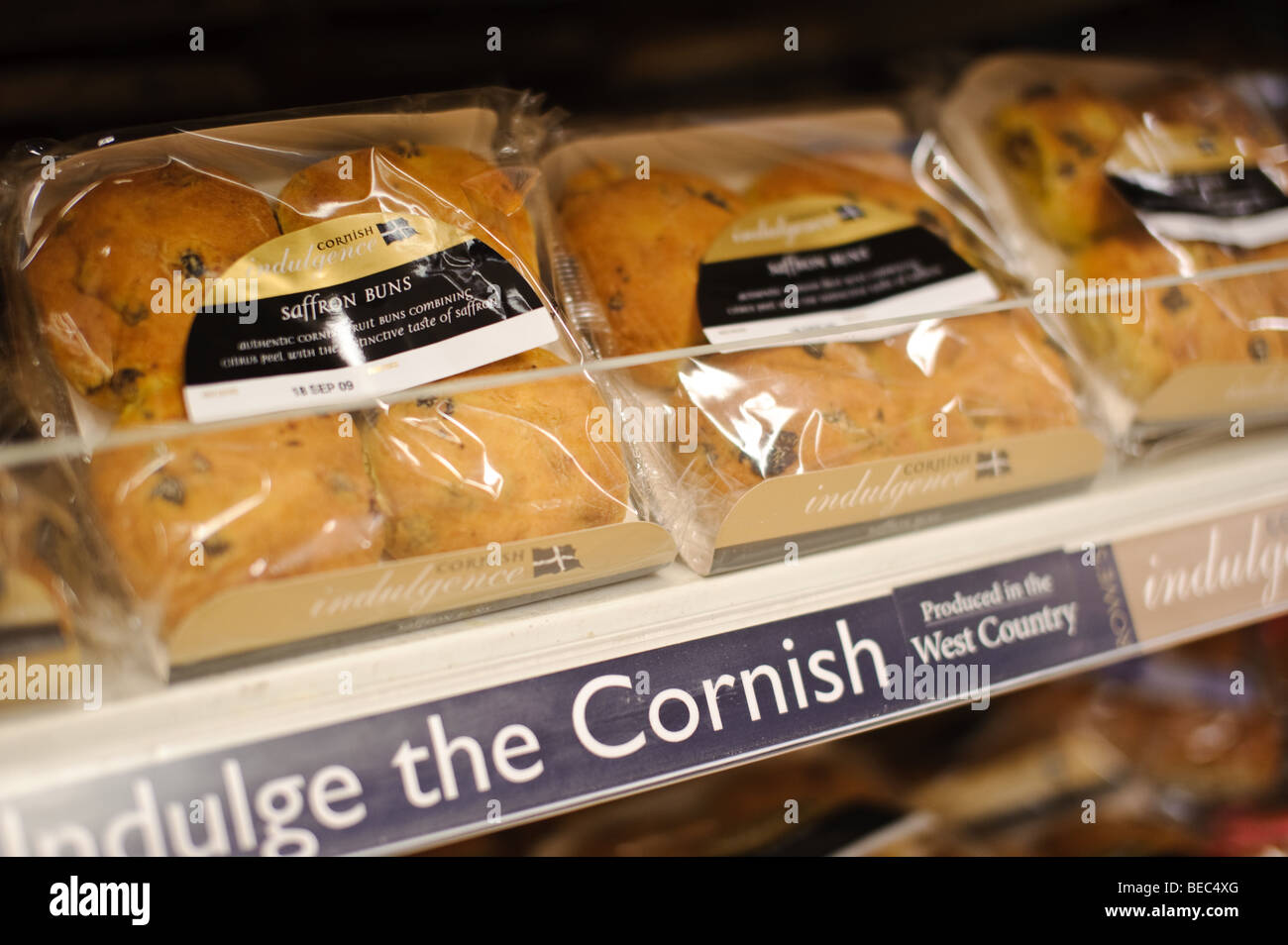Cornish indulgence products in a supermarket Stock Photo - Alamy