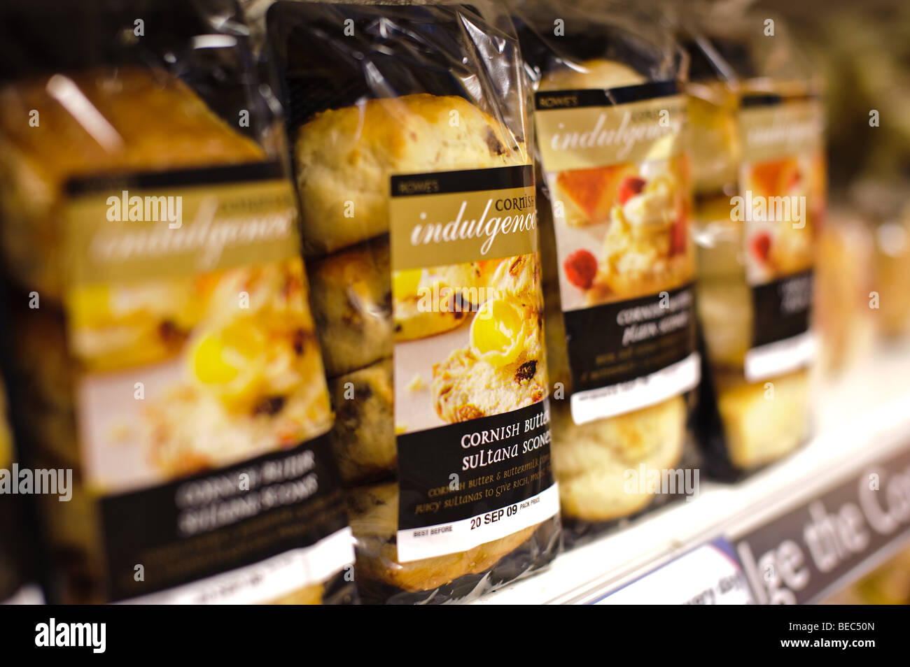 Cornish indulgence products in a supermarket Stock Photo - Alamy