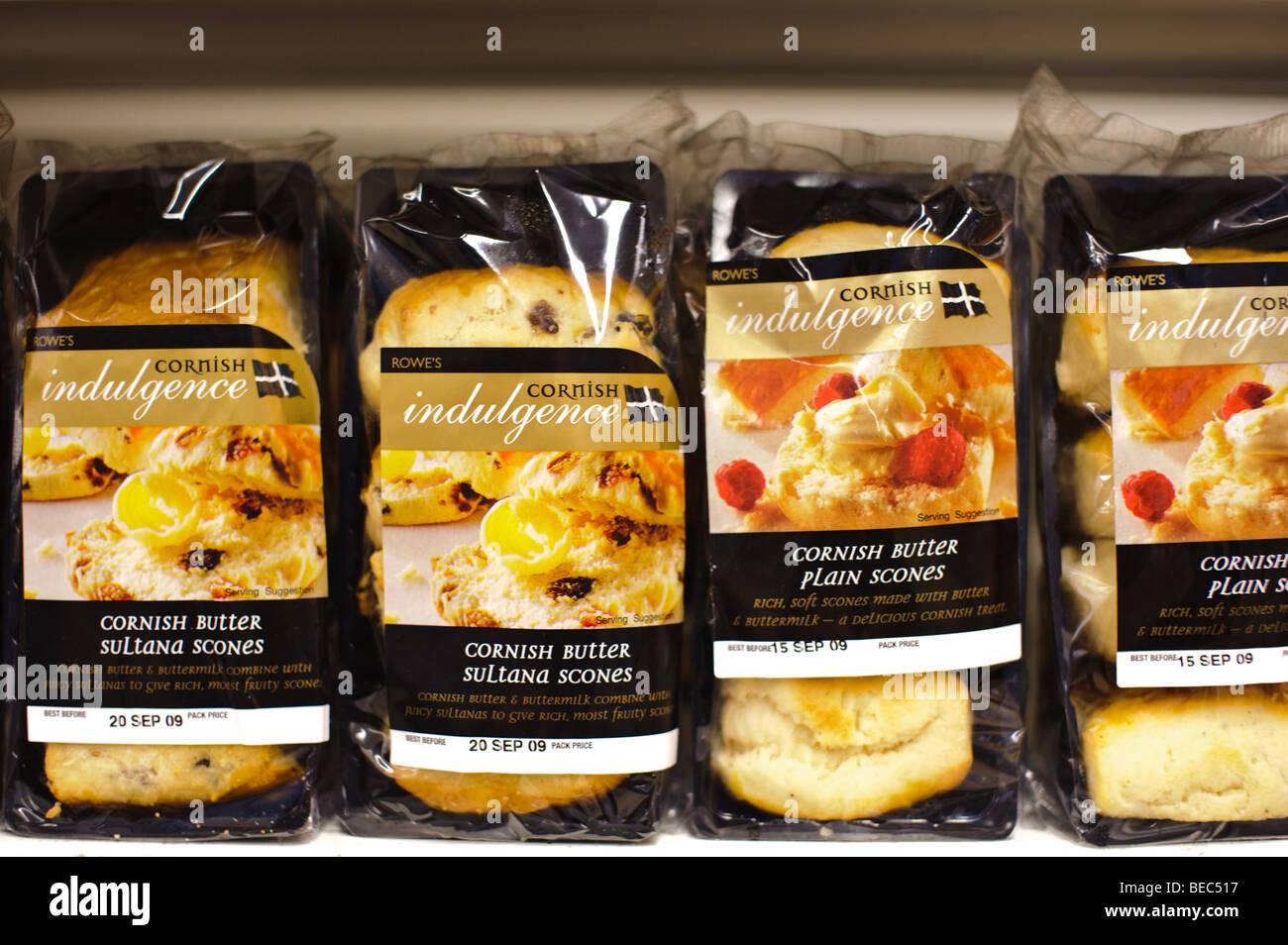 Cornish indulgence products in a supermarket Stock Photo - Alamy