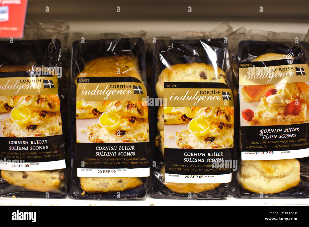 Cornish indulgence products in a supermarket Stock Photo - Alamy