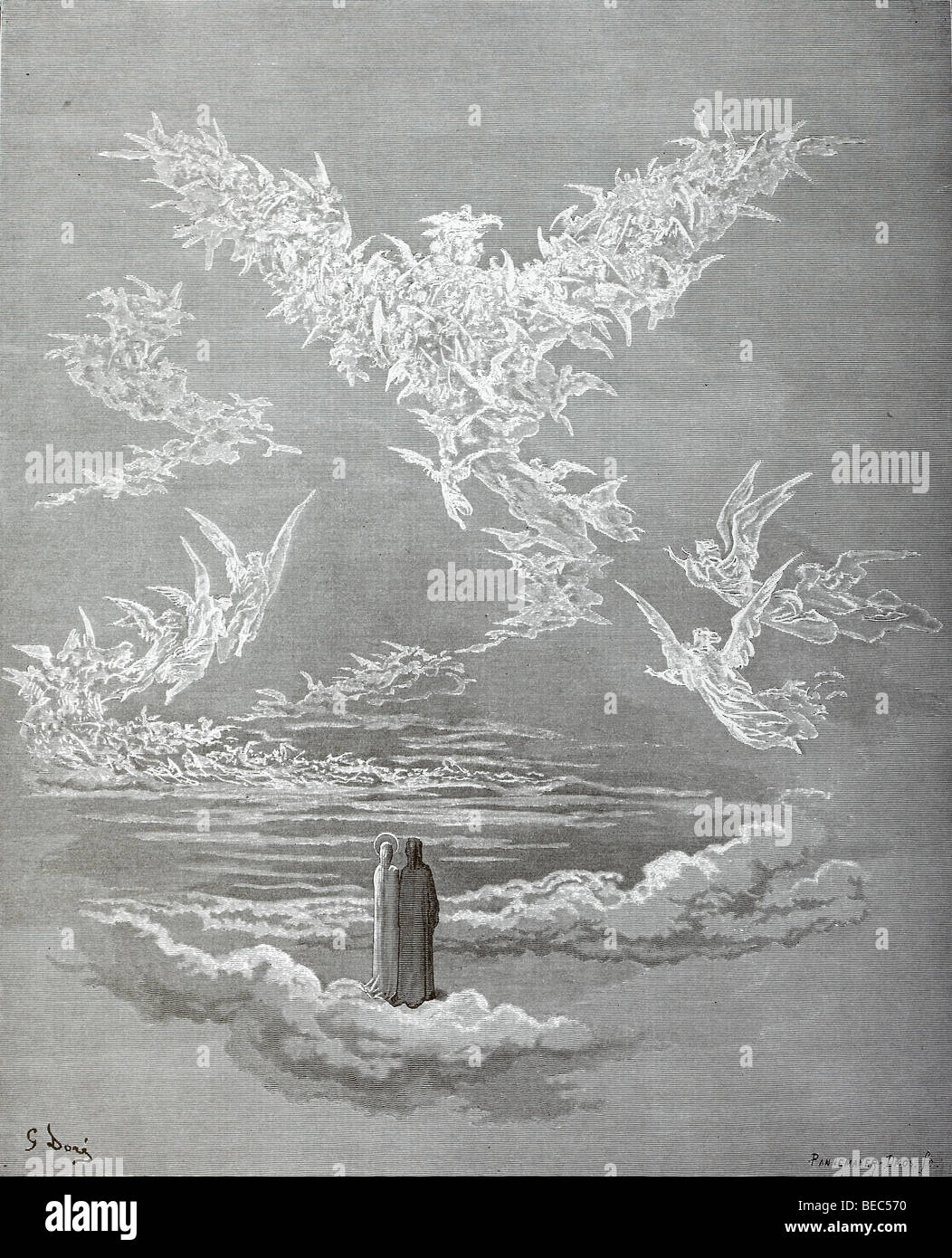Gustave Dore's Illustration 'The Eagle' from Dante's Divine Comedy ...