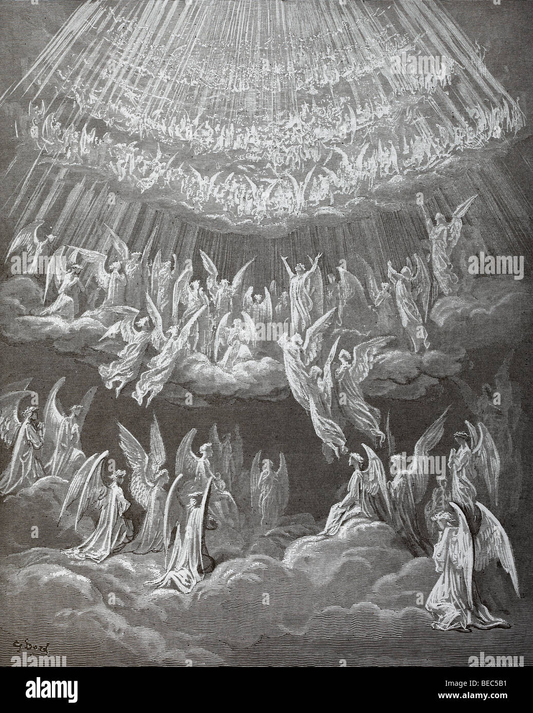 Gustave Dore's Illustration 'The Heaven of the Fixed Stars' from Dante ...