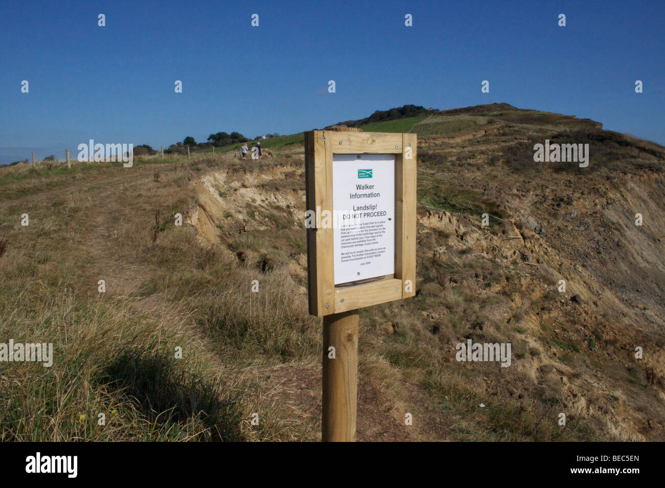 Warning sign landslip hi-res stock photography and images - Alamy