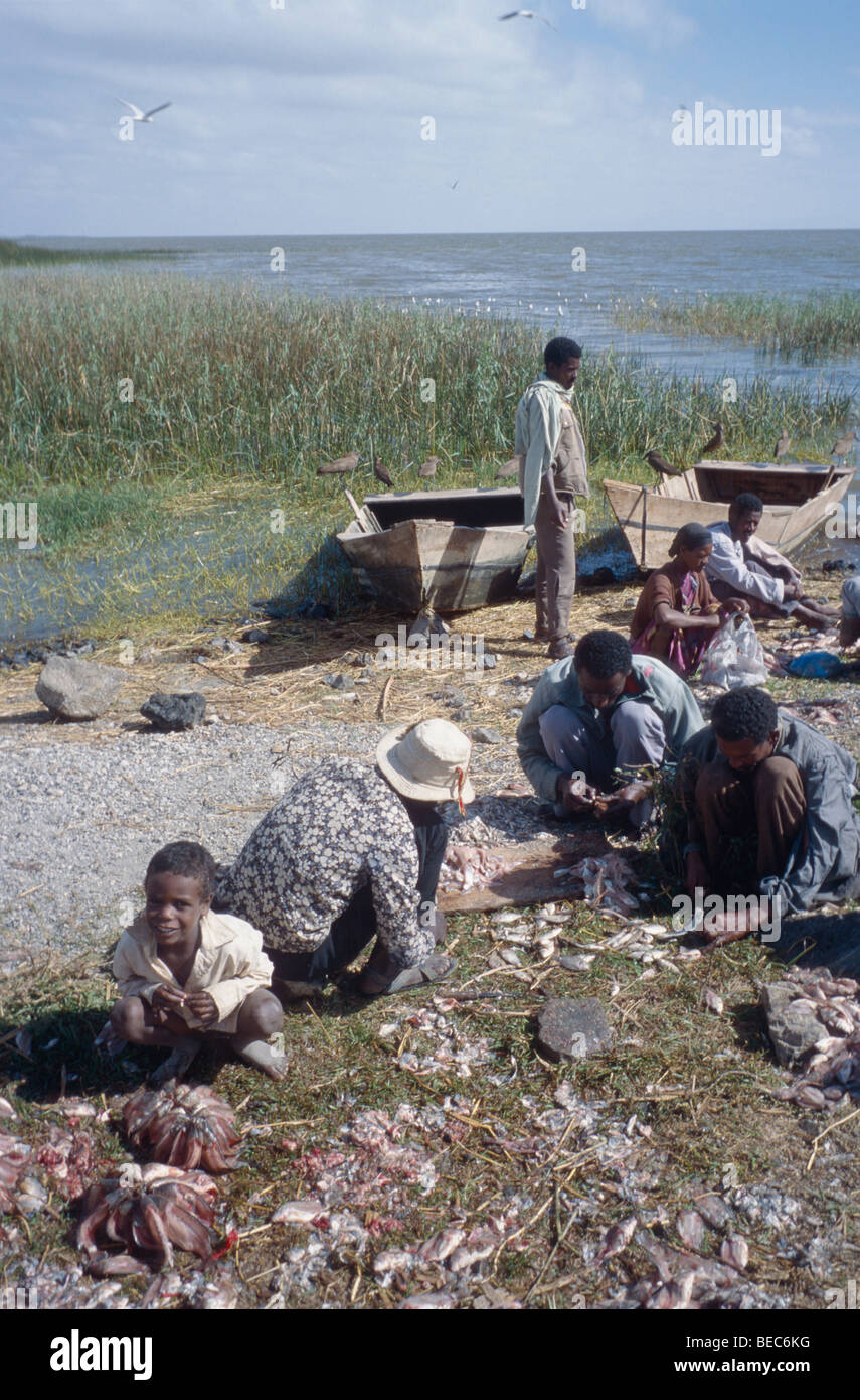 Fishing lake, rift valley, Ethiopia Stock Photo - Alamy