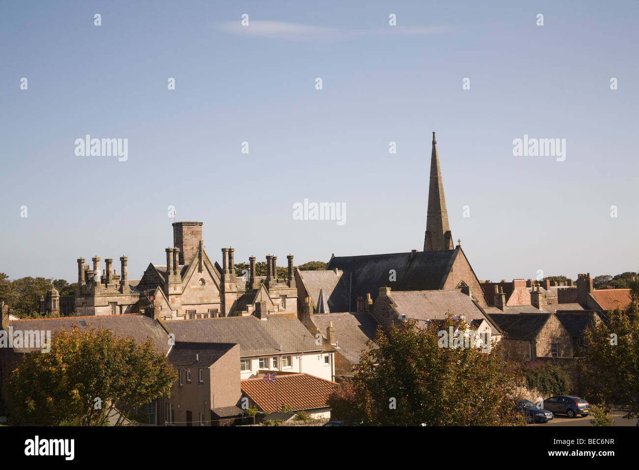 Berwick on Tweed Northumberland England UK Looking across the town's ...