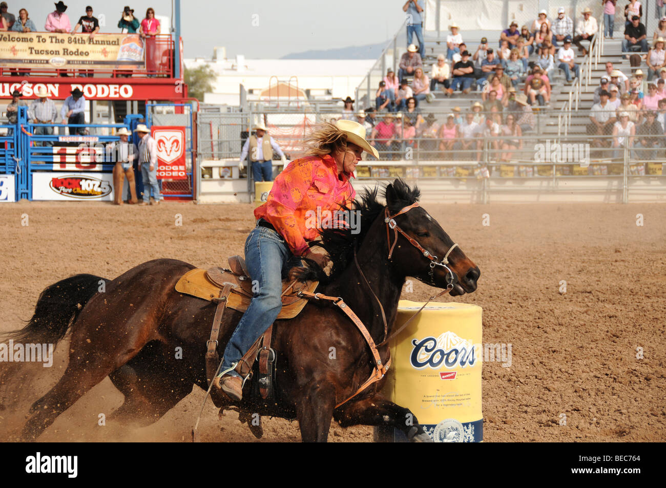 Cowgirls perform at the 84th Annual Tucson Rodeo, also know as Fiesta ...
