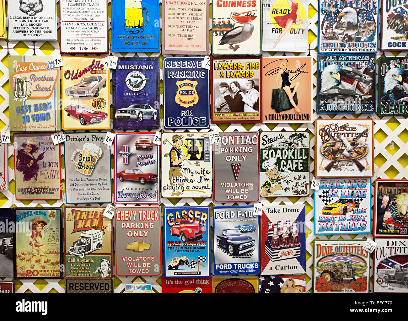 Metal advertising signs hi-res stock photography and images - Alamy