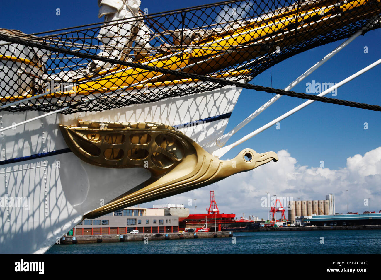 Bow of German tall ship Gorch Foch Stock Photo - Alamy