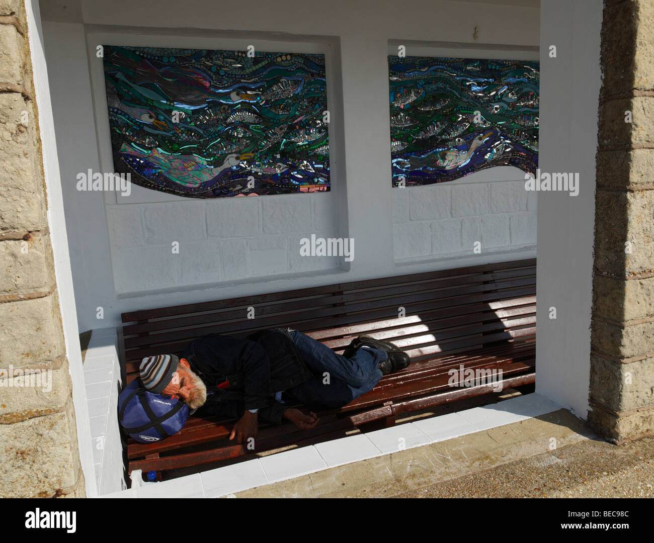 Homeless tramp vagrant sleeping rough hi-res stock photography and ...