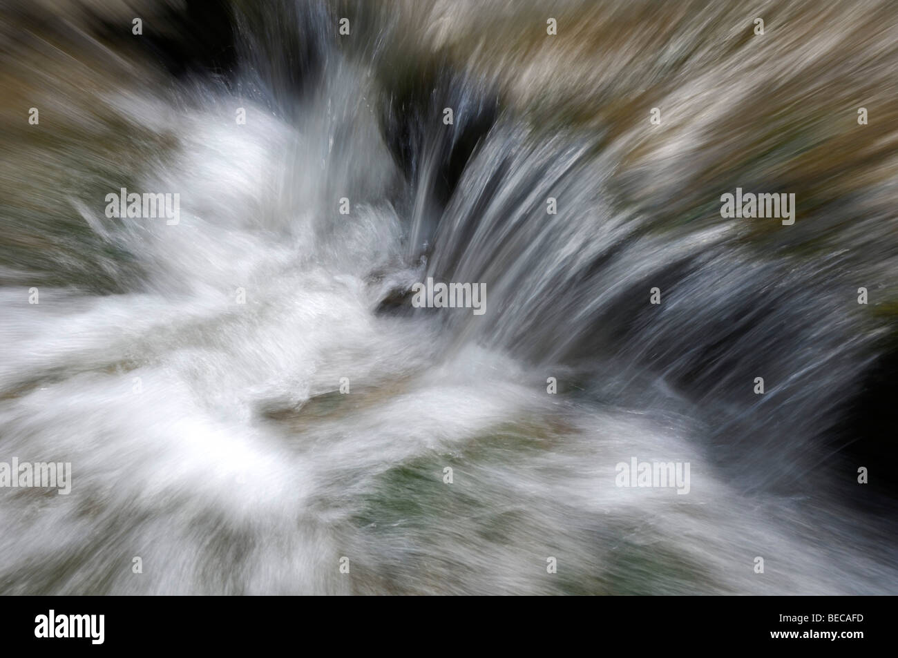 Small waterfall, running water, close-up Stock Photo - Alamy