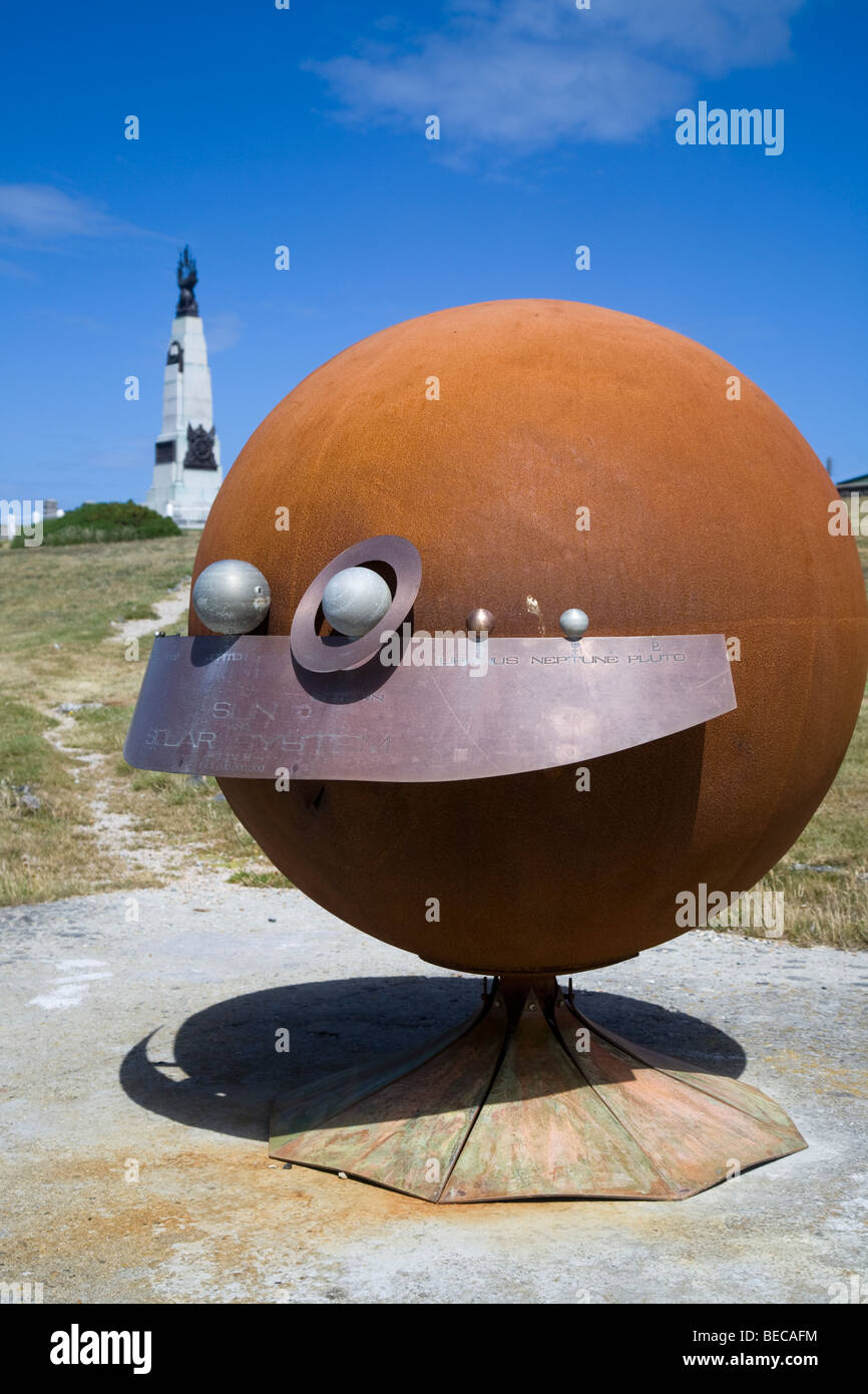 Sculpture of the Solar System by local artist Rob Yssel, Stanley ...