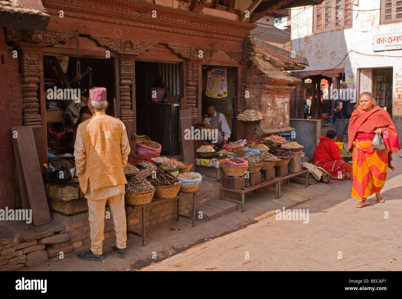 Shopping in Nepal Stock Photo - Alamy
