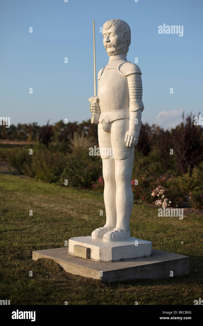 Roland statue of the Roland town Burg in the Rolandpark, Belgern, North ...