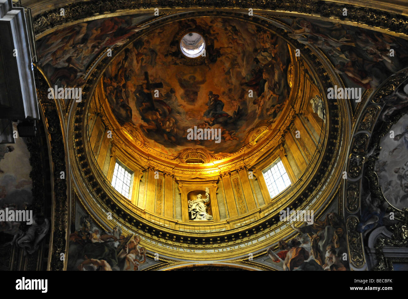 Cupola of the Chiesa del Gesu Church, Piazza del Gesu Square, historic ...