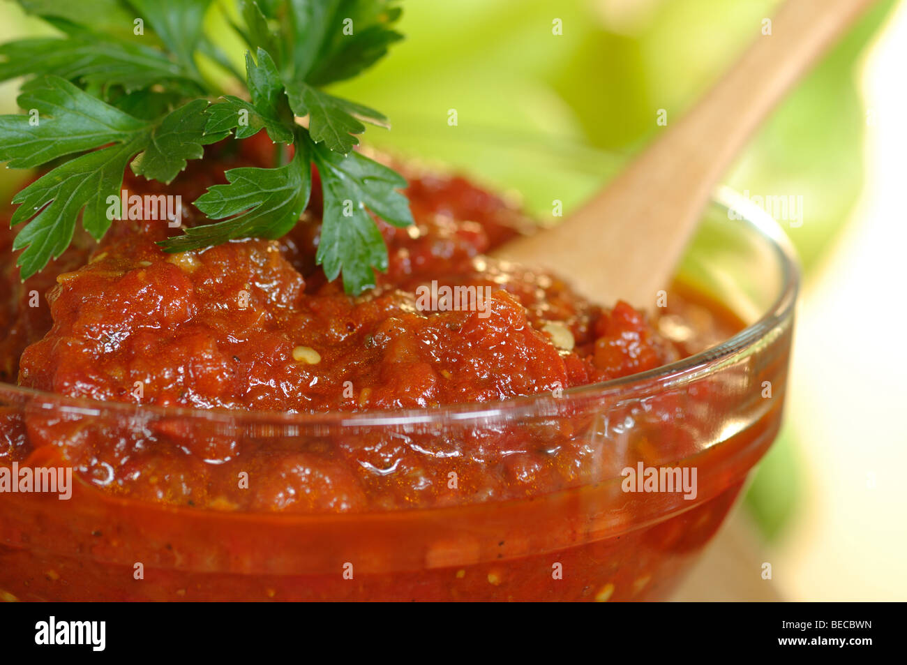 Traditional pepper relish from the Balkans Stock Photo - Alamy