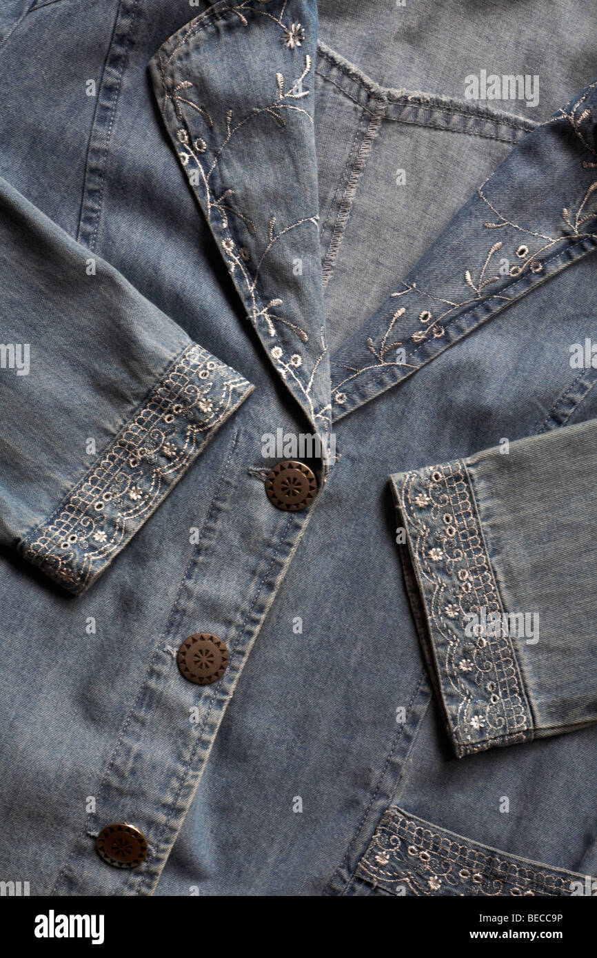 denim jacket close up Stock Photo - Alamy