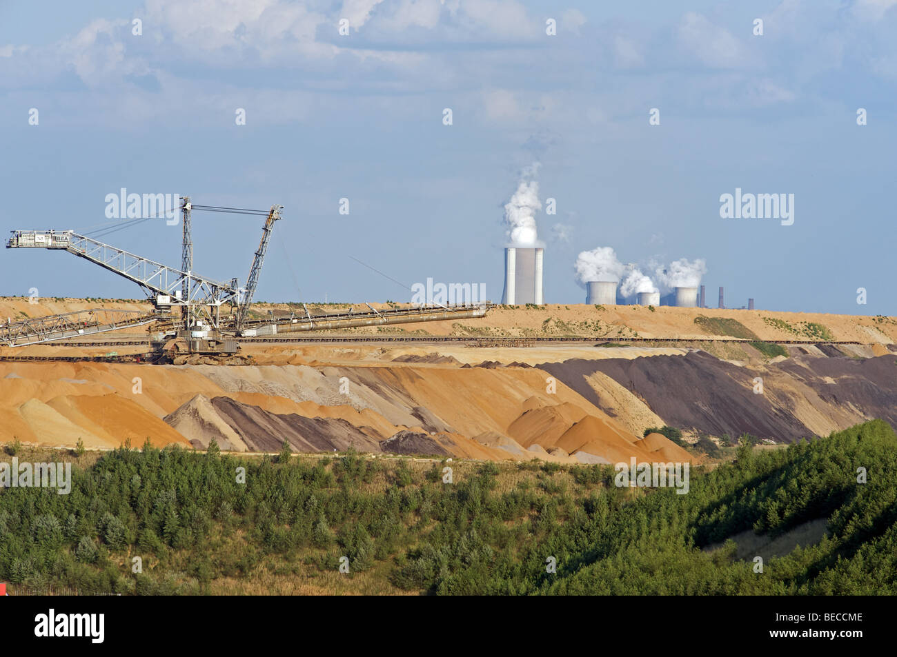Garzweiler opencast mine supplying lignite (brown coal) to the Neurath ...