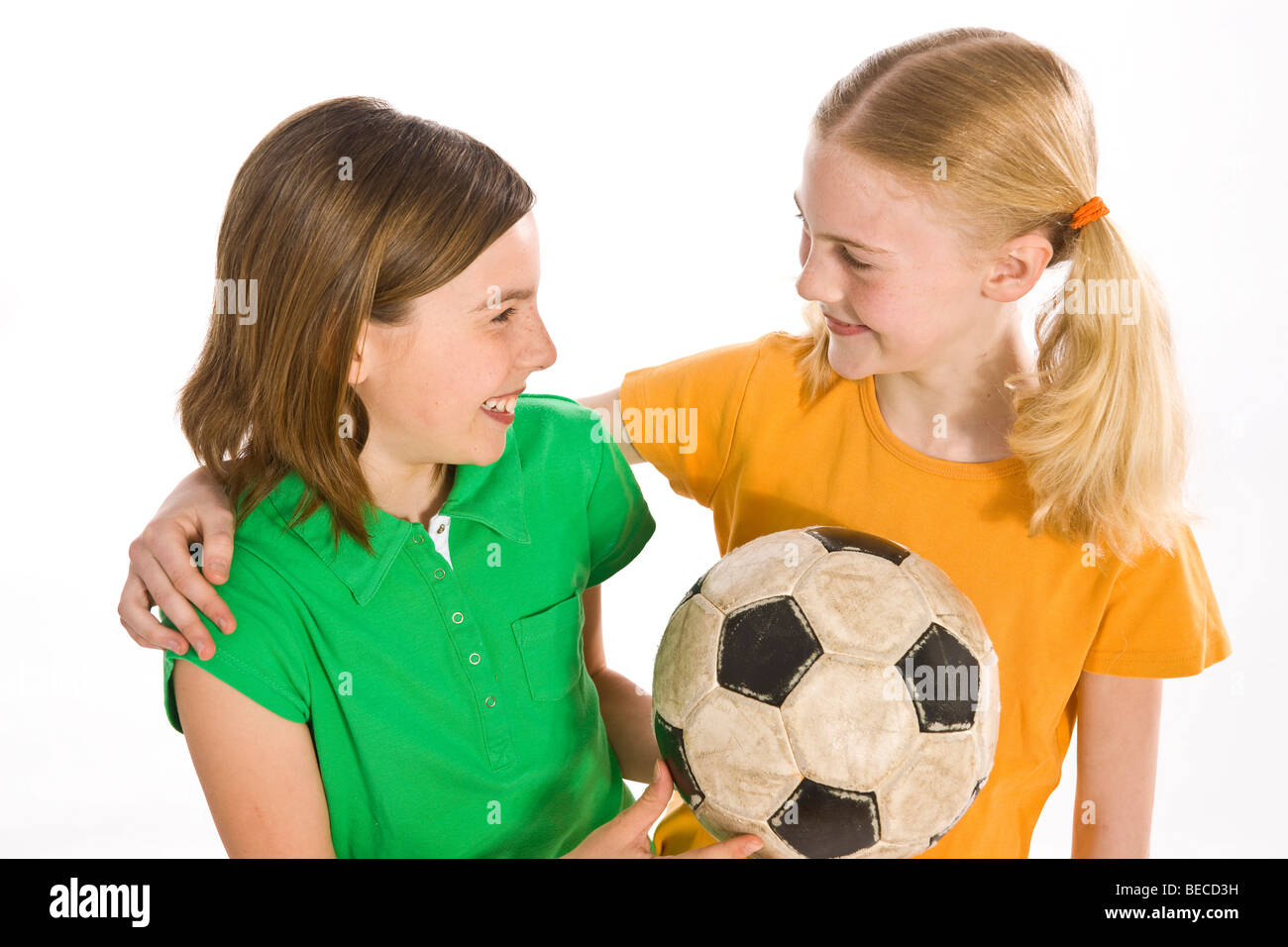 Girls football portrait hi-res stock photography and images - Alamy