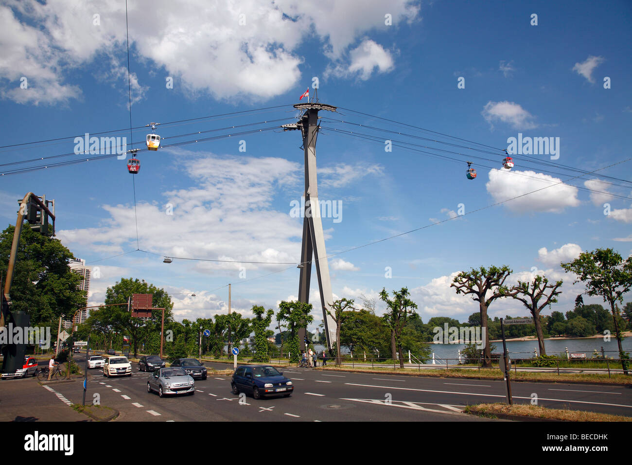 Cable car in Cologne, North Rhine-Westphalia, Germany, Europe Stock ...