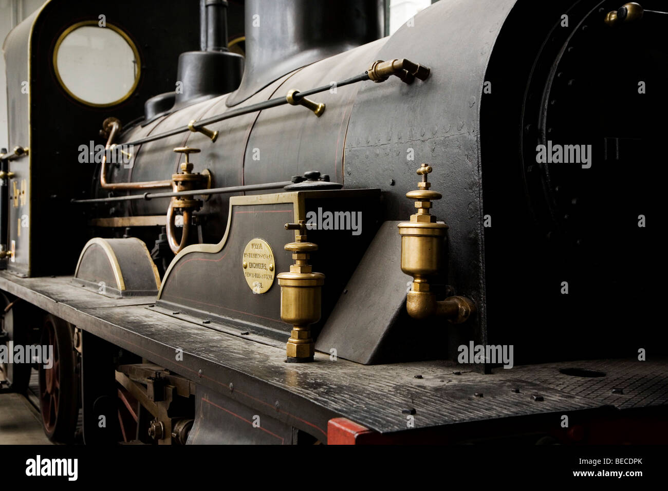 Mechanical detail of an old steam locomotive Stock Photo - Alamy