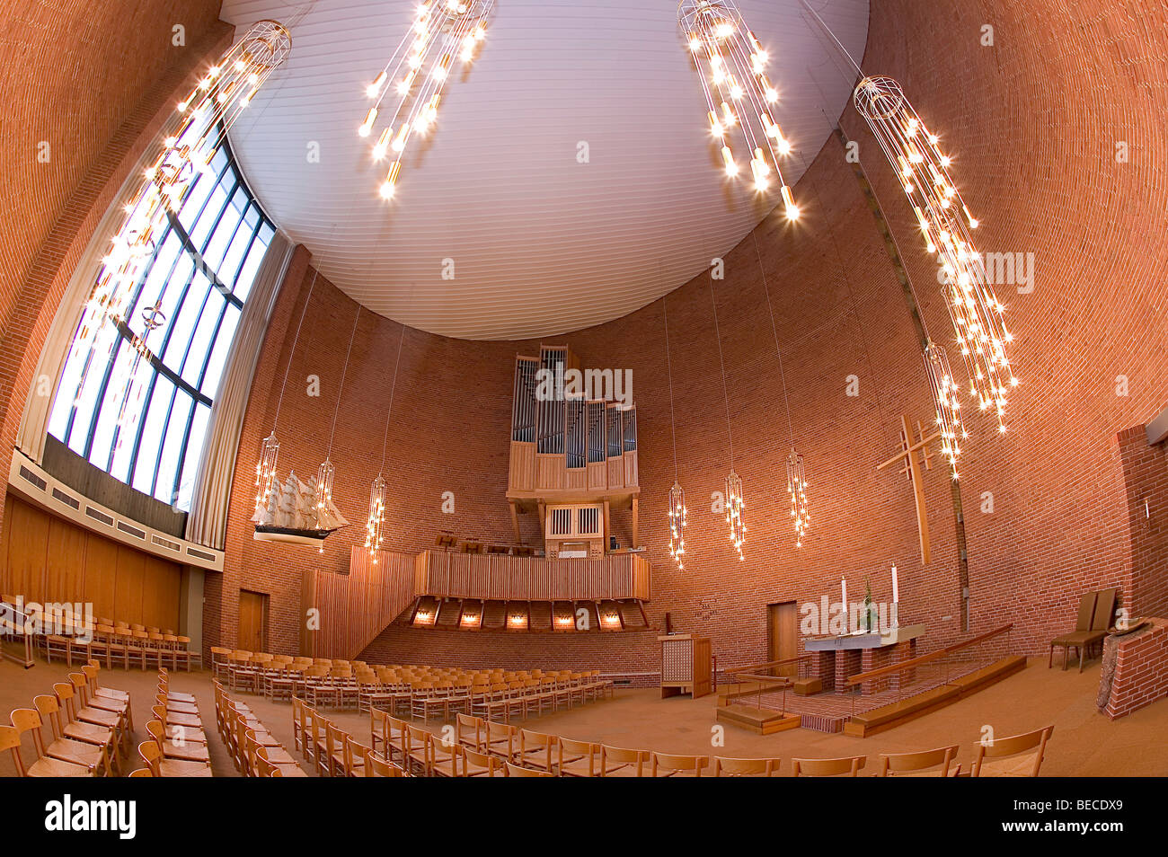 Interior of a modern church Stock Photo - Alamy