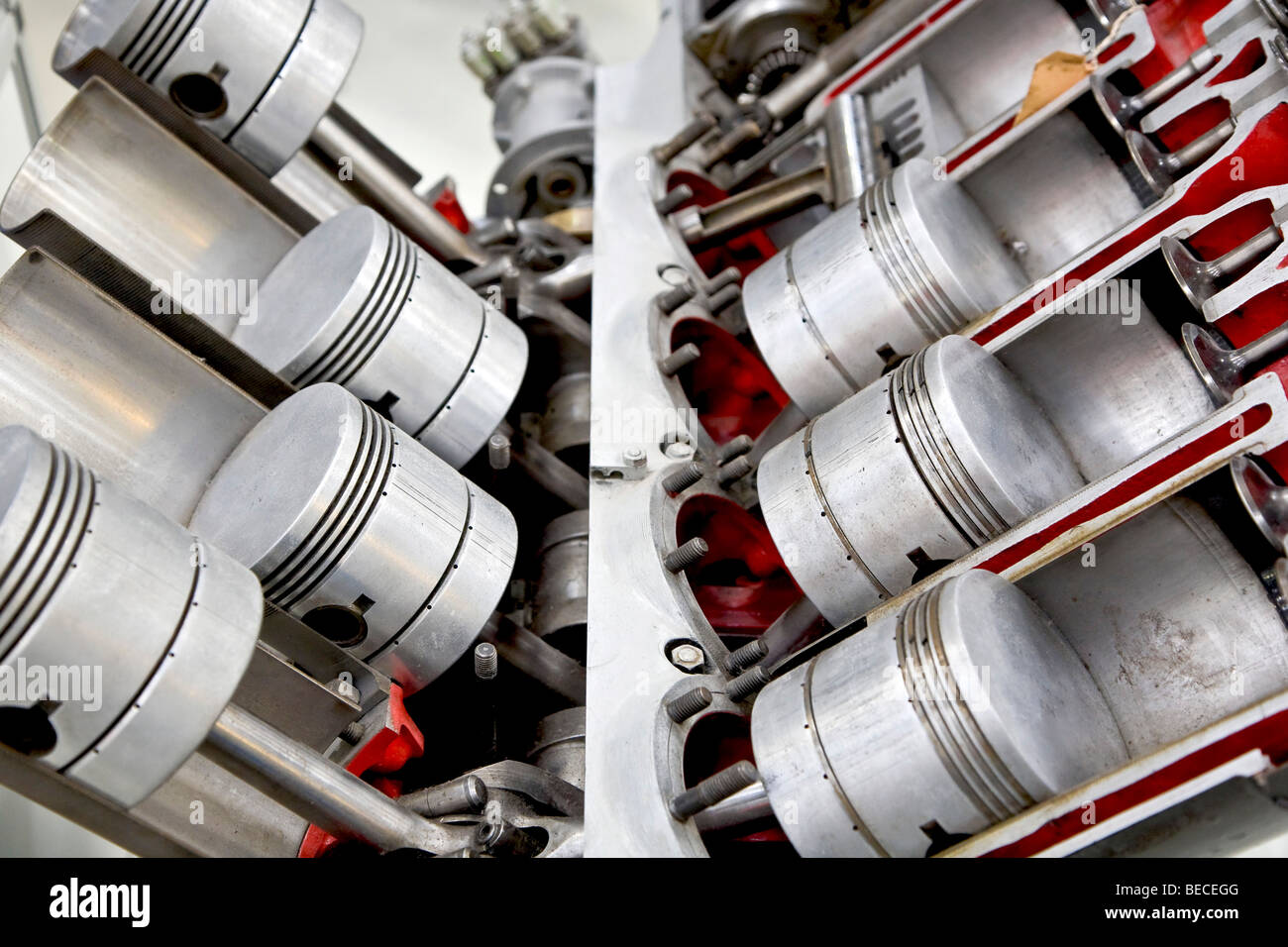 Model of a 90 degrees v-engine Stock Photo - Alamy