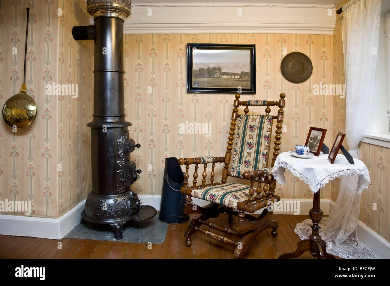Woodburning stove living room hi-res stock photography and images - Alamy