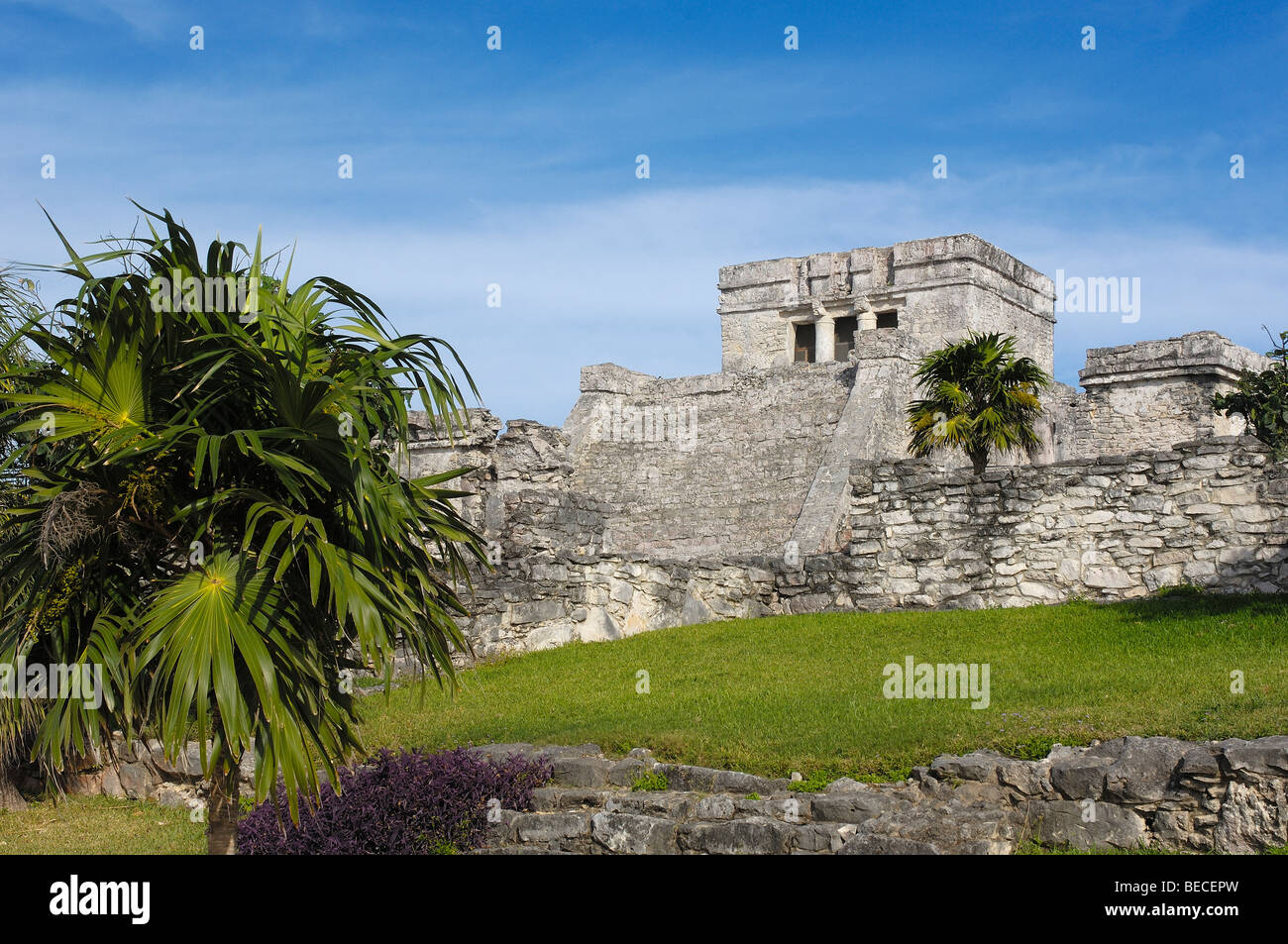 The castle (El Castillo). Mayan ruins of Tulum (1200-1524). Tulum ...