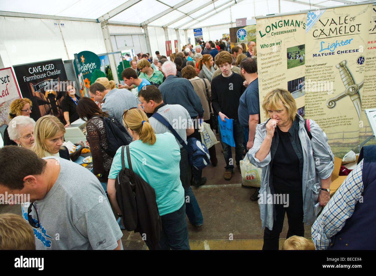 Visitors sampling cheese at The Great British Cheese Festival Cardiff ...