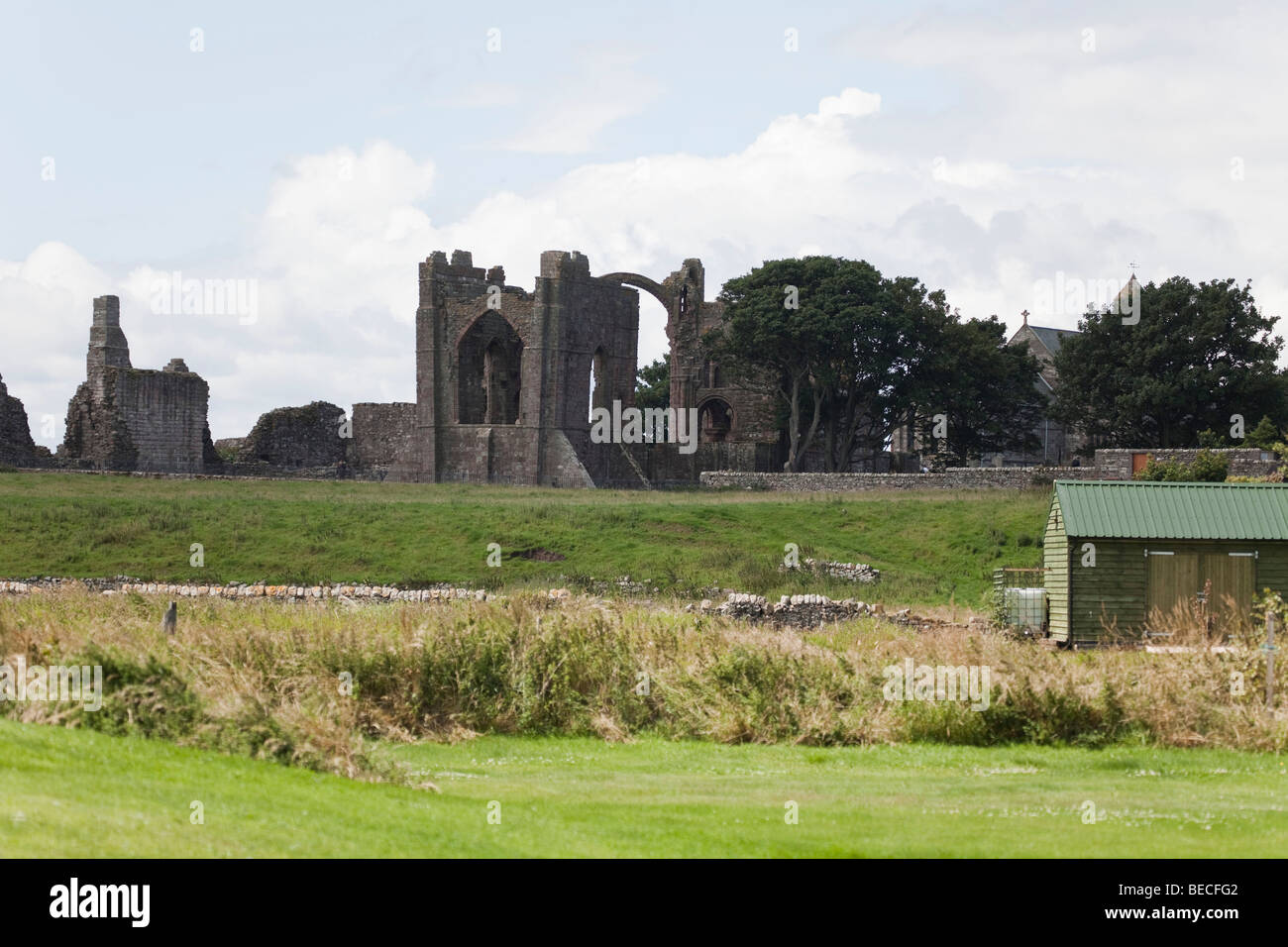 Priory monastery Church , Lindisfarne Holy Island UK Northumberland ...