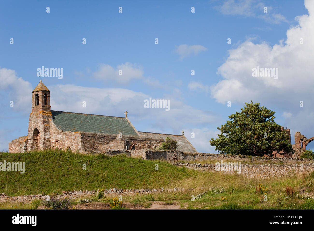 Priory monastery Church , Lindisfarne Holy Island UK Northumberland ...