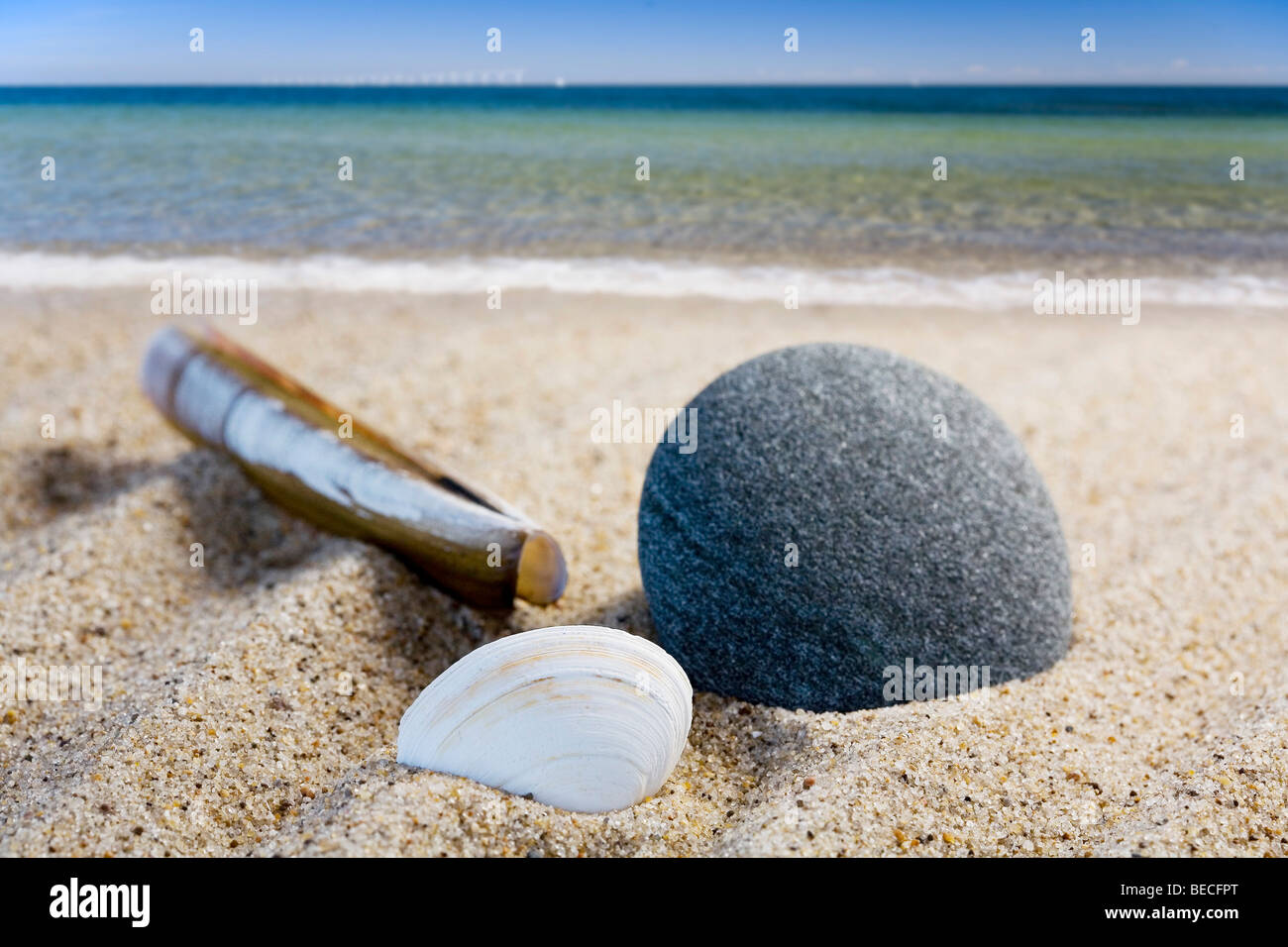 The beach at Amager Strandpark, Copenhagen, Denmark, Europe Stock Photo ...