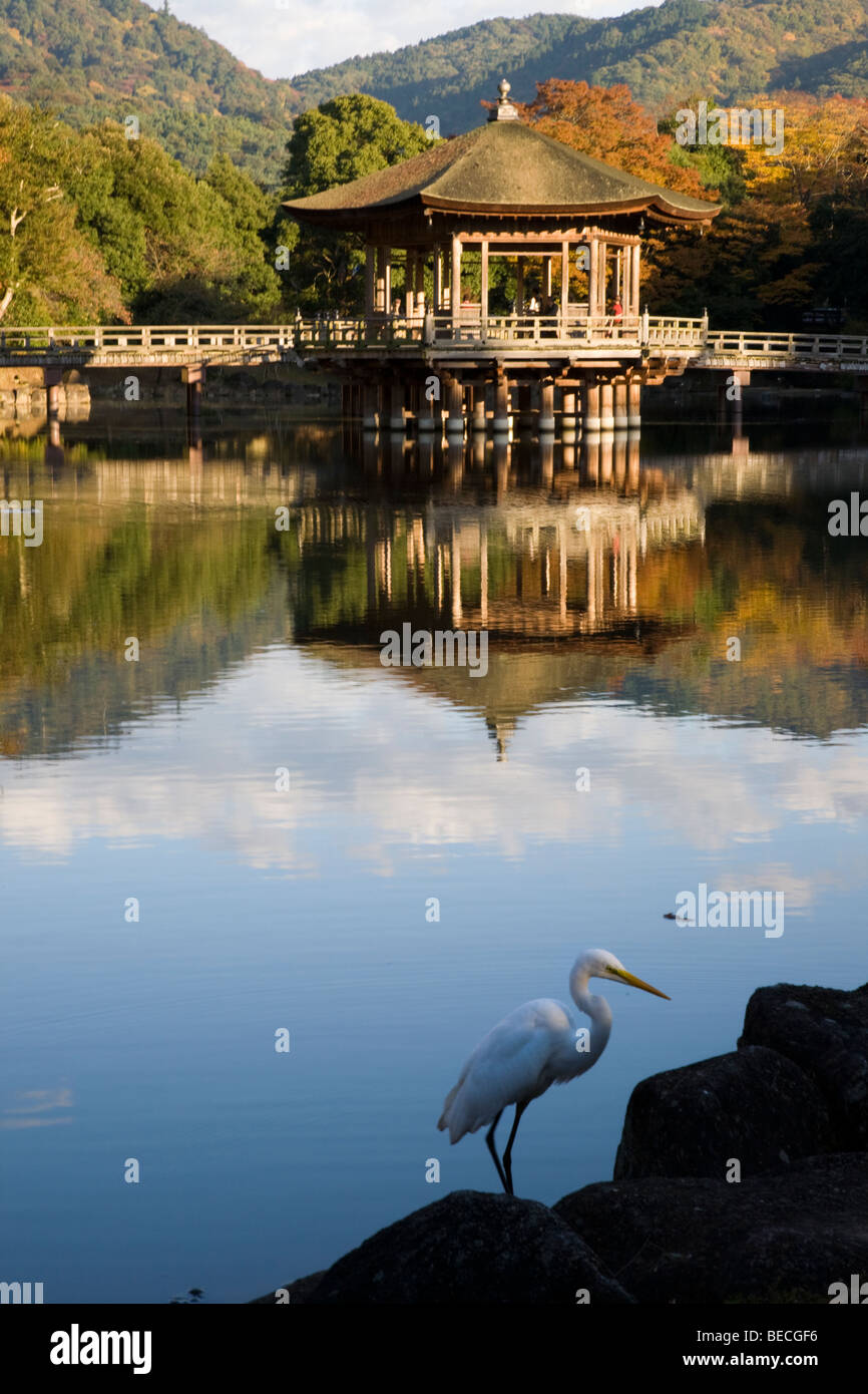 Floating Pavilion at Sage-ike Pond, Nara Stock Photo - Alamy