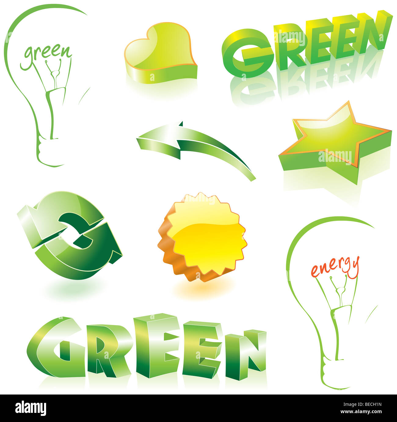 Green icons hi-res stock photography and images - Alamy