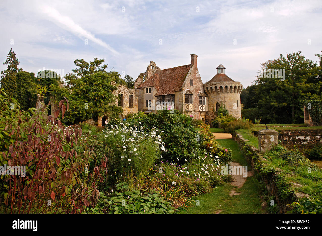 Scotney Castle ruins with garden, county of Kent, England, Europe Stock ...