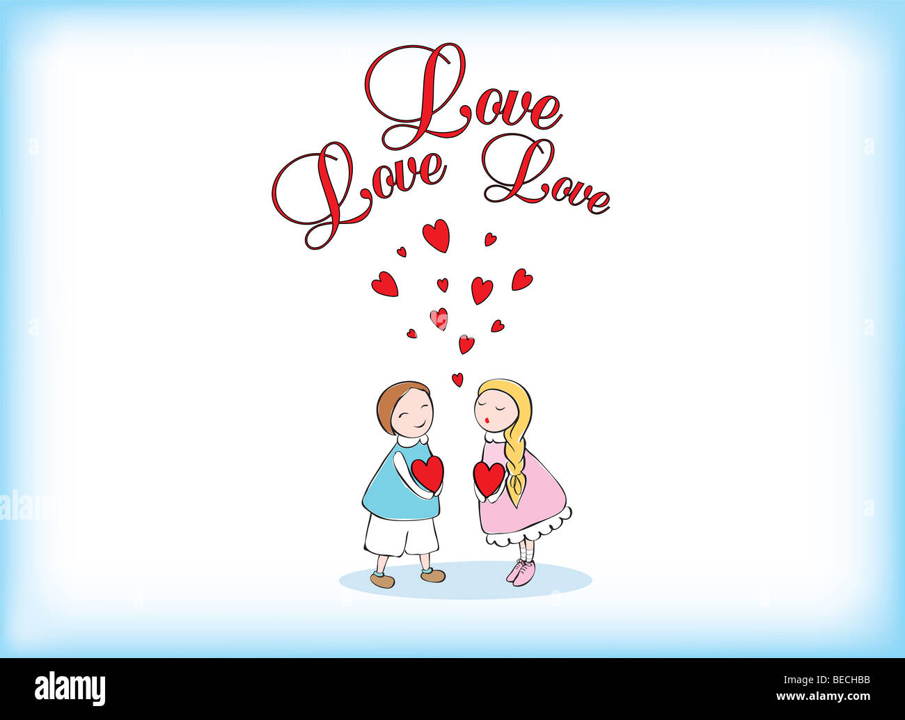 Cartoon love illustration Stock Photo - Alamy