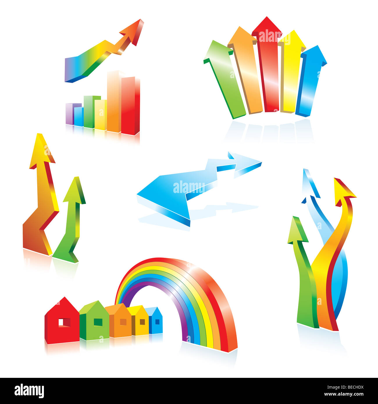 3D arrows set Stock Photo - Alamy