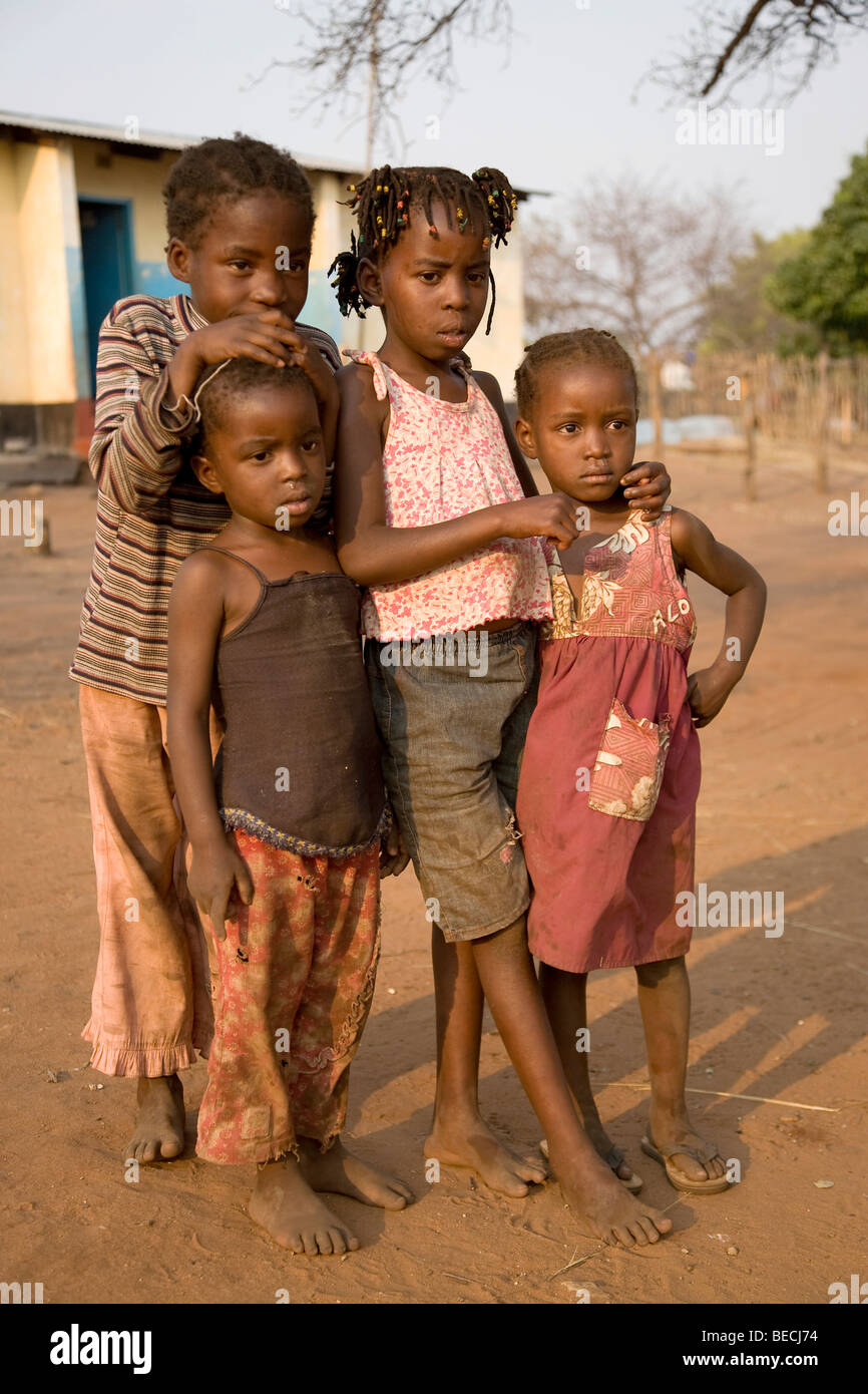 African Village Children