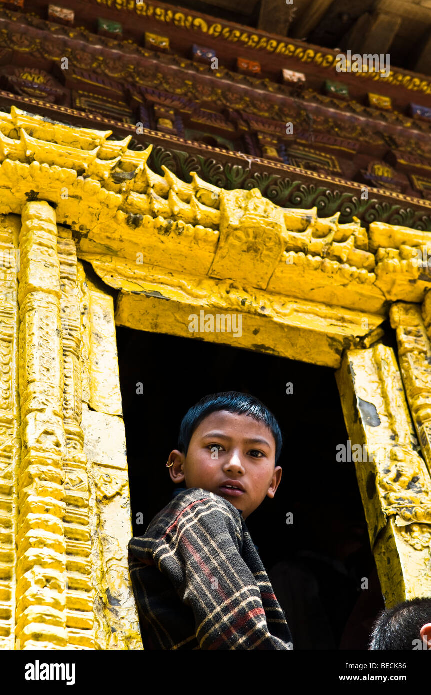 Children play on the beautiful Chariot during a festival in bhaktapur ...
