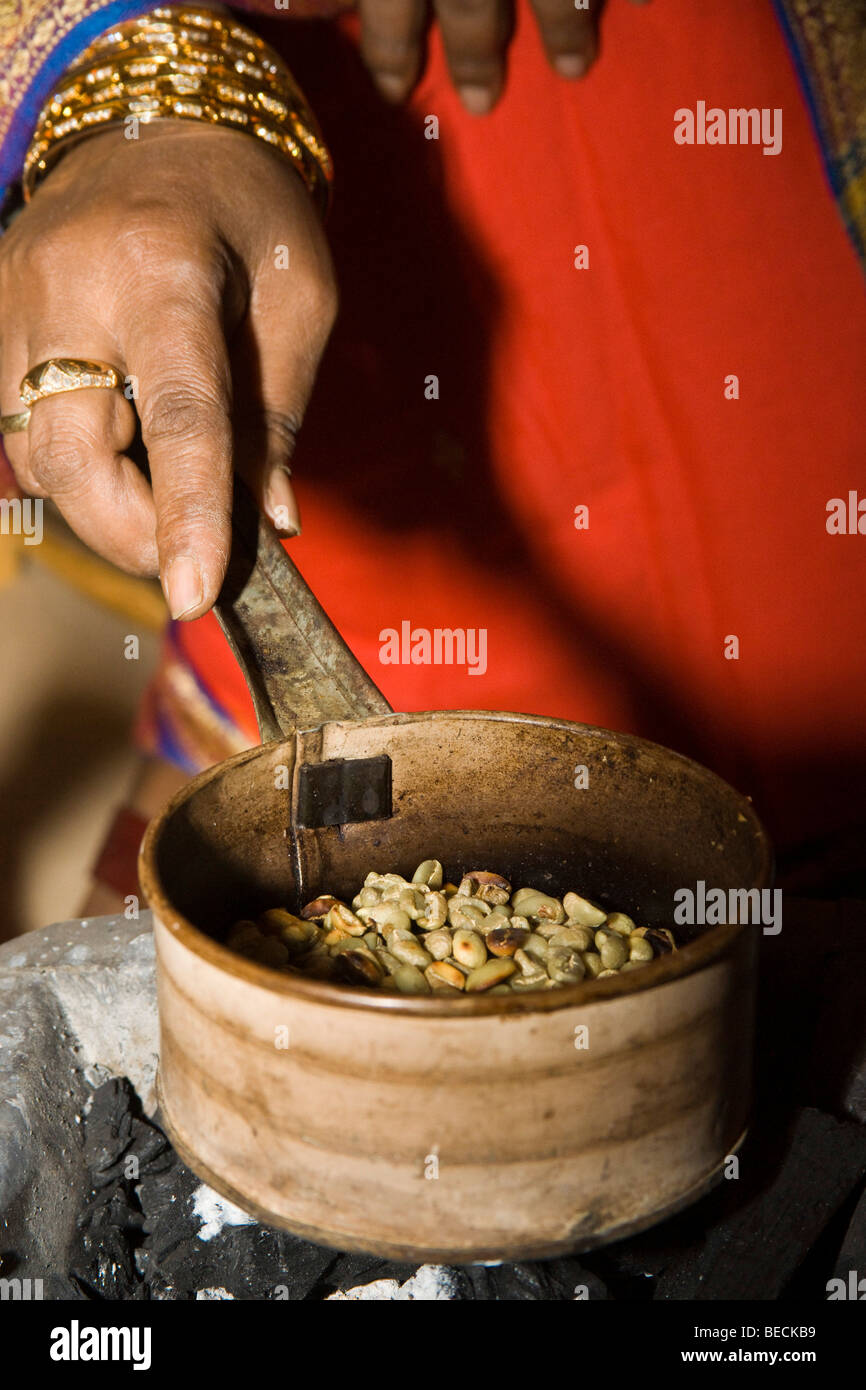 Roasting coffee over open fire, Swaziland, Africa Stock Photo - Alamy