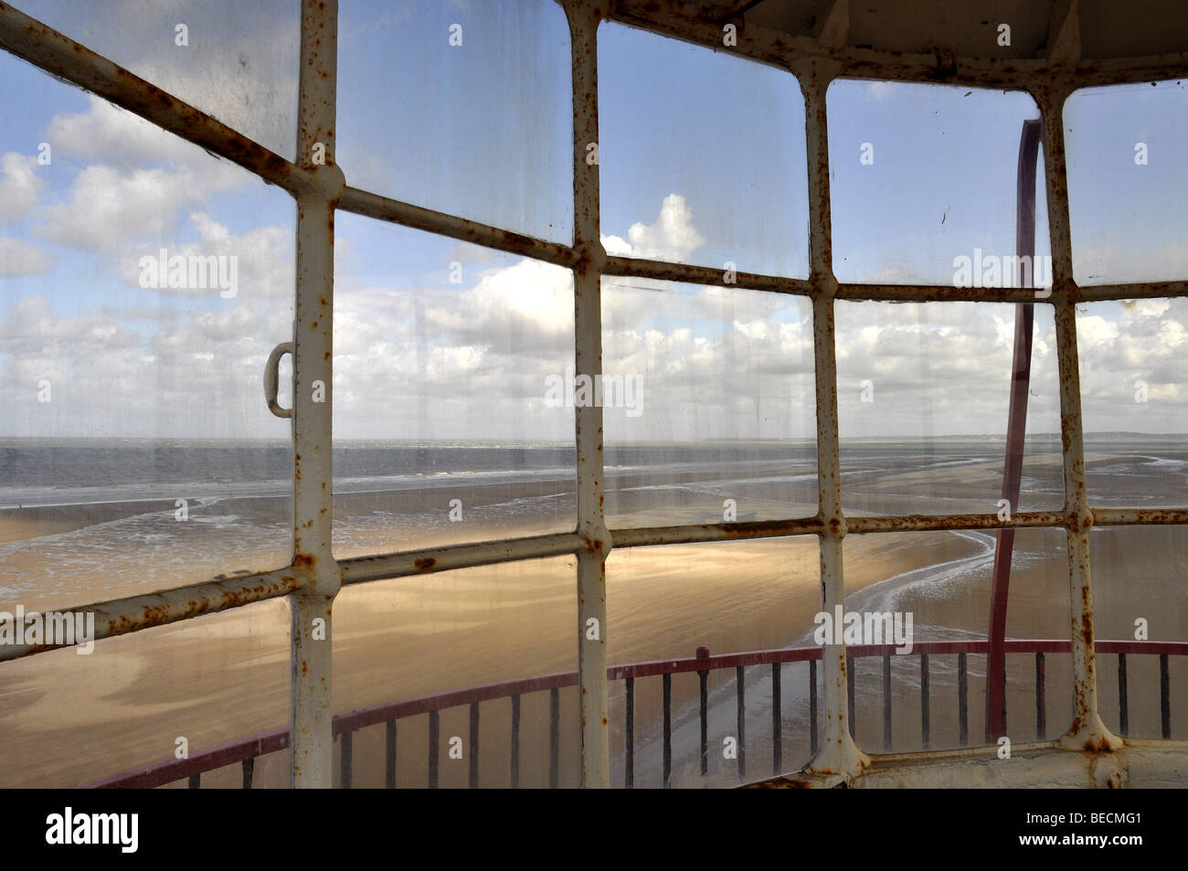 Talacre Lighthouse on the North Wales coast near Prestatyn Stock Photo ...