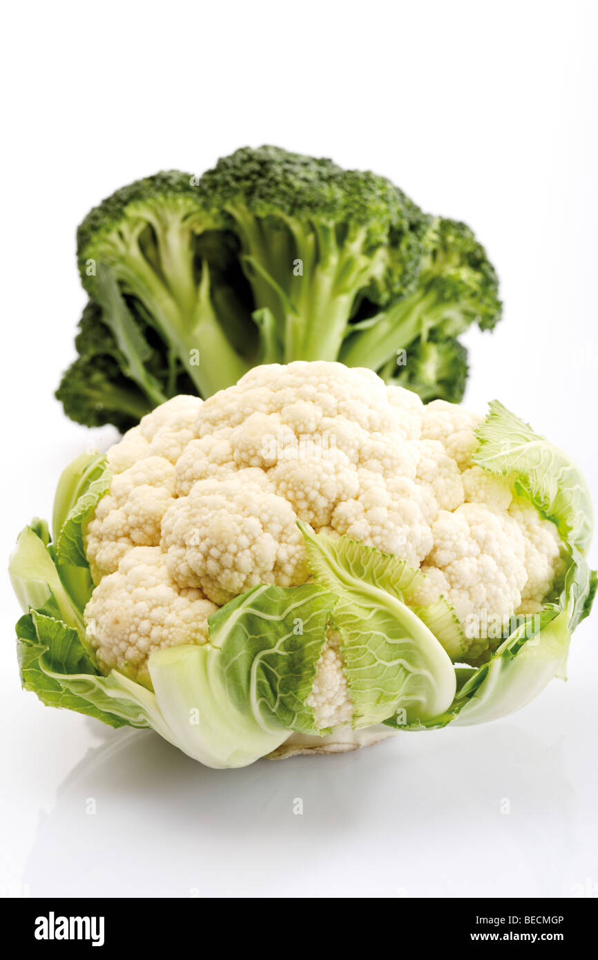 Small cauliflower and broccoli Stock Photo - Alamy