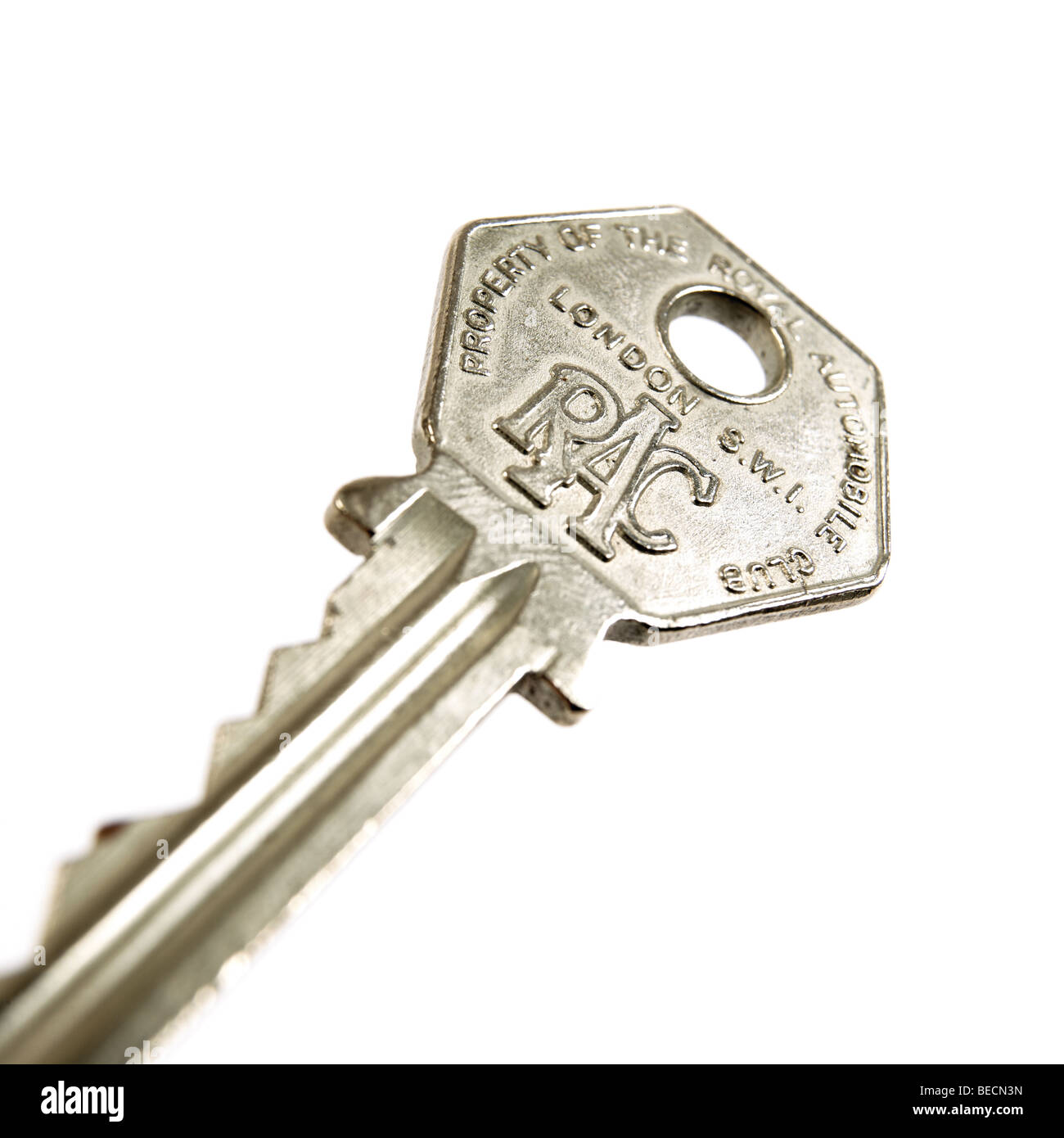 Old fashioned RAC key for phone box Stock Photo - Alamy