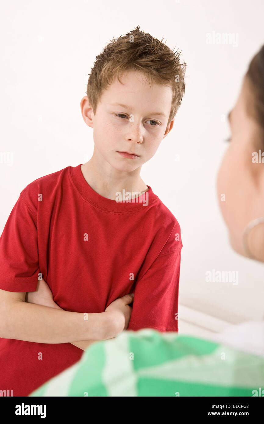 Argument between a boy and a girl Stock Photo - Alamy
