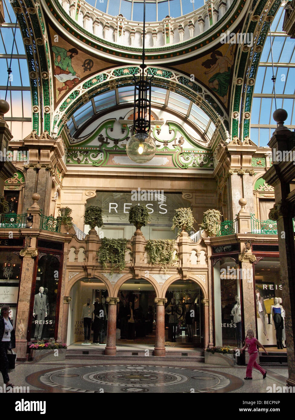 Crossing of the County Arcade Leeds UK Stock Photo - Alamy